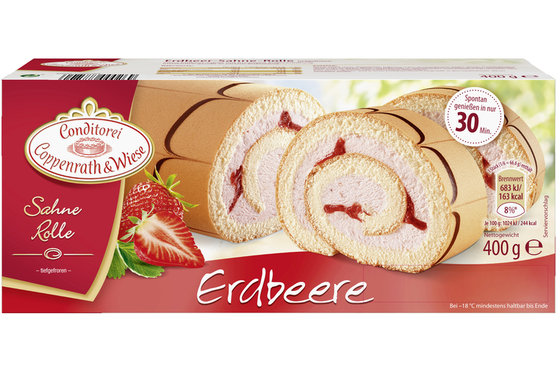 Sahnerolle Erdbeere von Coppenrath & Wiese: Erdbeer Biskuitrolle